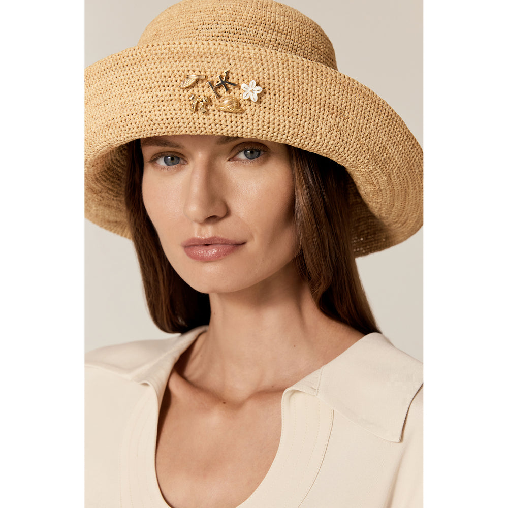 Blossom Flower Charm Hat Pin - Light Gold - Hat Accessory | Helen ...