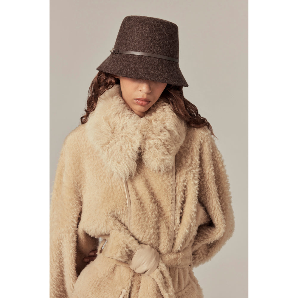 Buy Liv Wool Bucket - Chocolate - Helen Kaminski AU