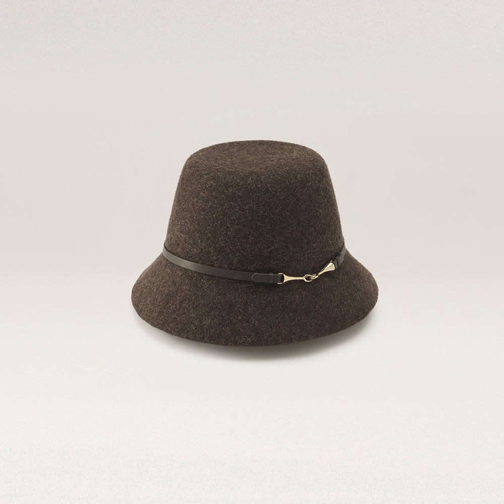 Buy Liv Wool Bucket - Chocolate - Helen Kaminski AU