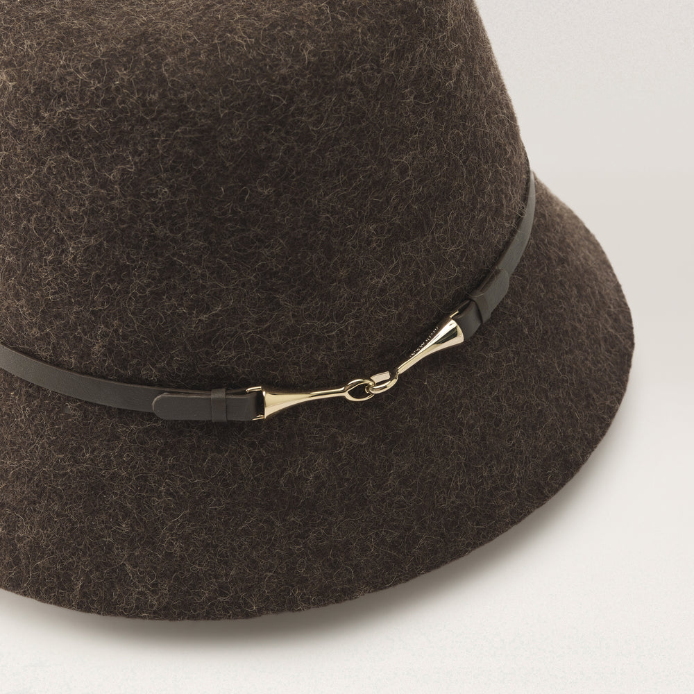 Buy Liv Wool Bucket - Chocolate - Helen Kaminski AU