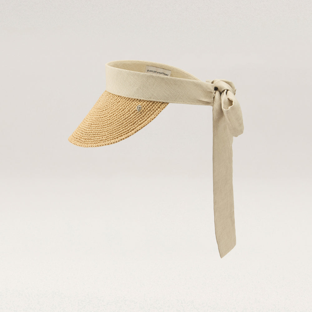 Buy Parker Raffia Peak Visor - Natural - Helen Kaminski AU