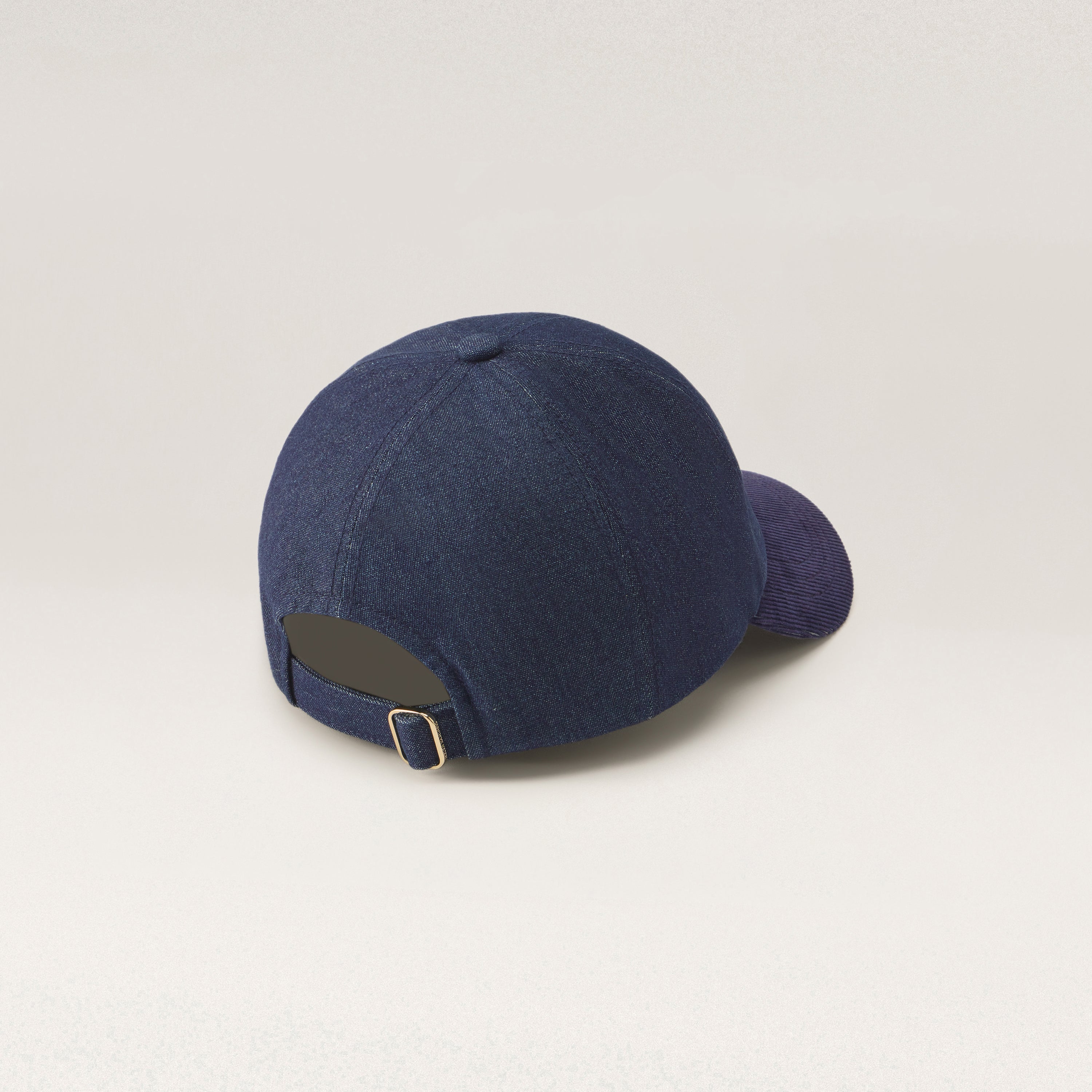 Sutton Denim Cord Cap - Dark Denim Navy - Helen Kaminski AU