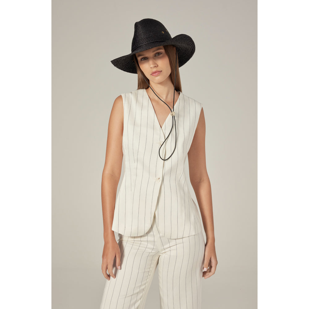 Shop the Madison Raffia Braid Fedora in Charcoal | Helen Kaminski