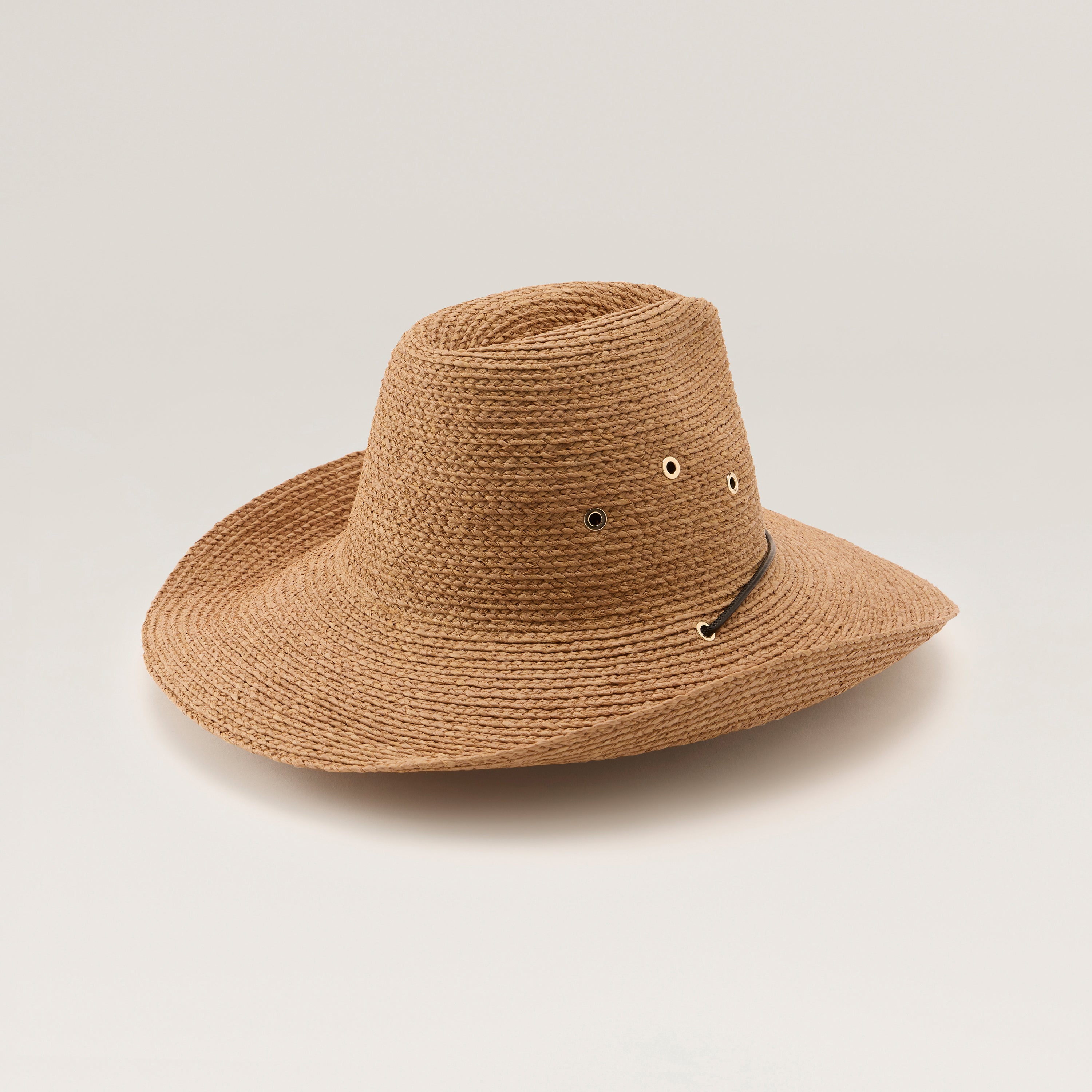 Madison Raffia Braid Fedora - Nougat - Helen Kaminski AU