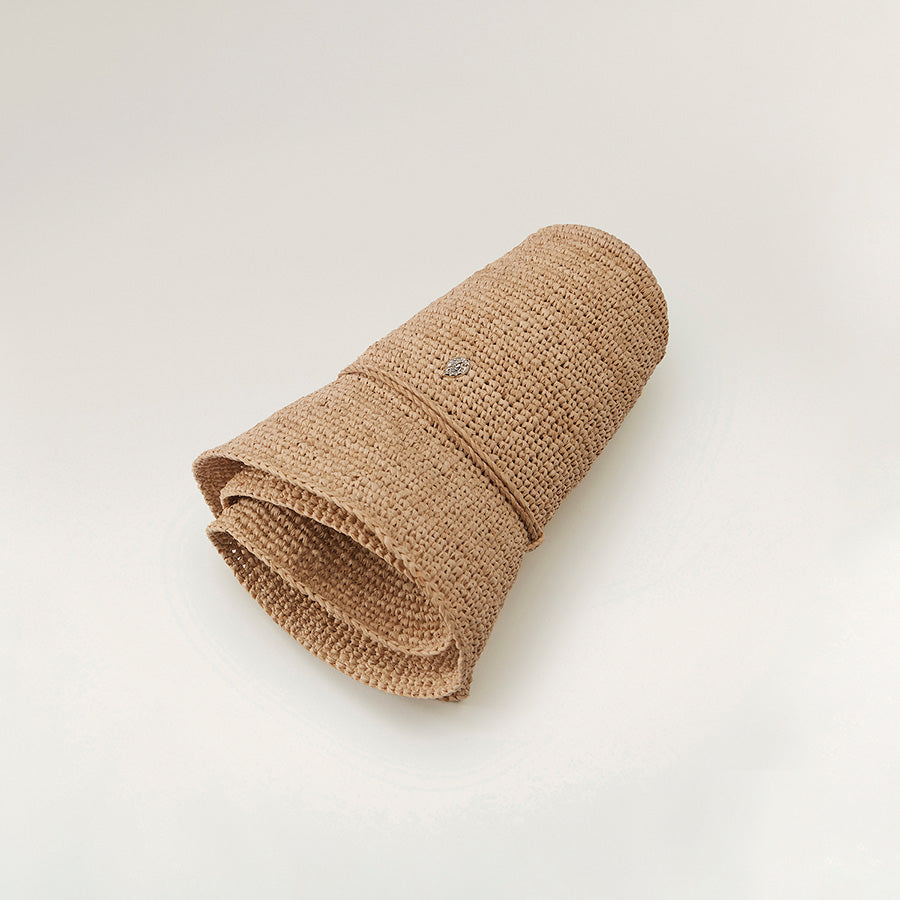 Fai Nougat Raffia Foldable Fedora Hat - Helen Kaminski